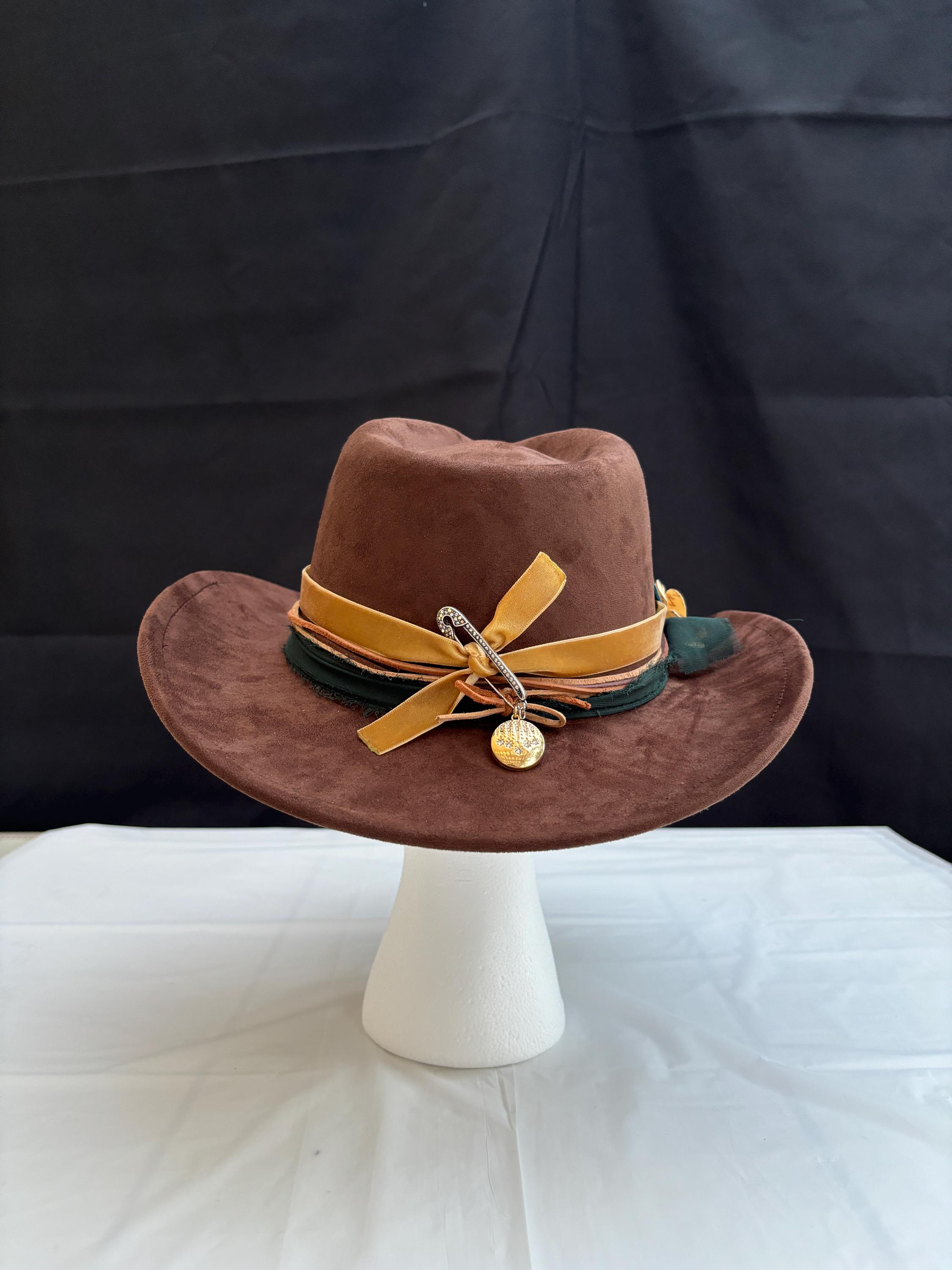 Custom Vintage Aesthetic Western Cowboy Hat dark Brown - Etsy