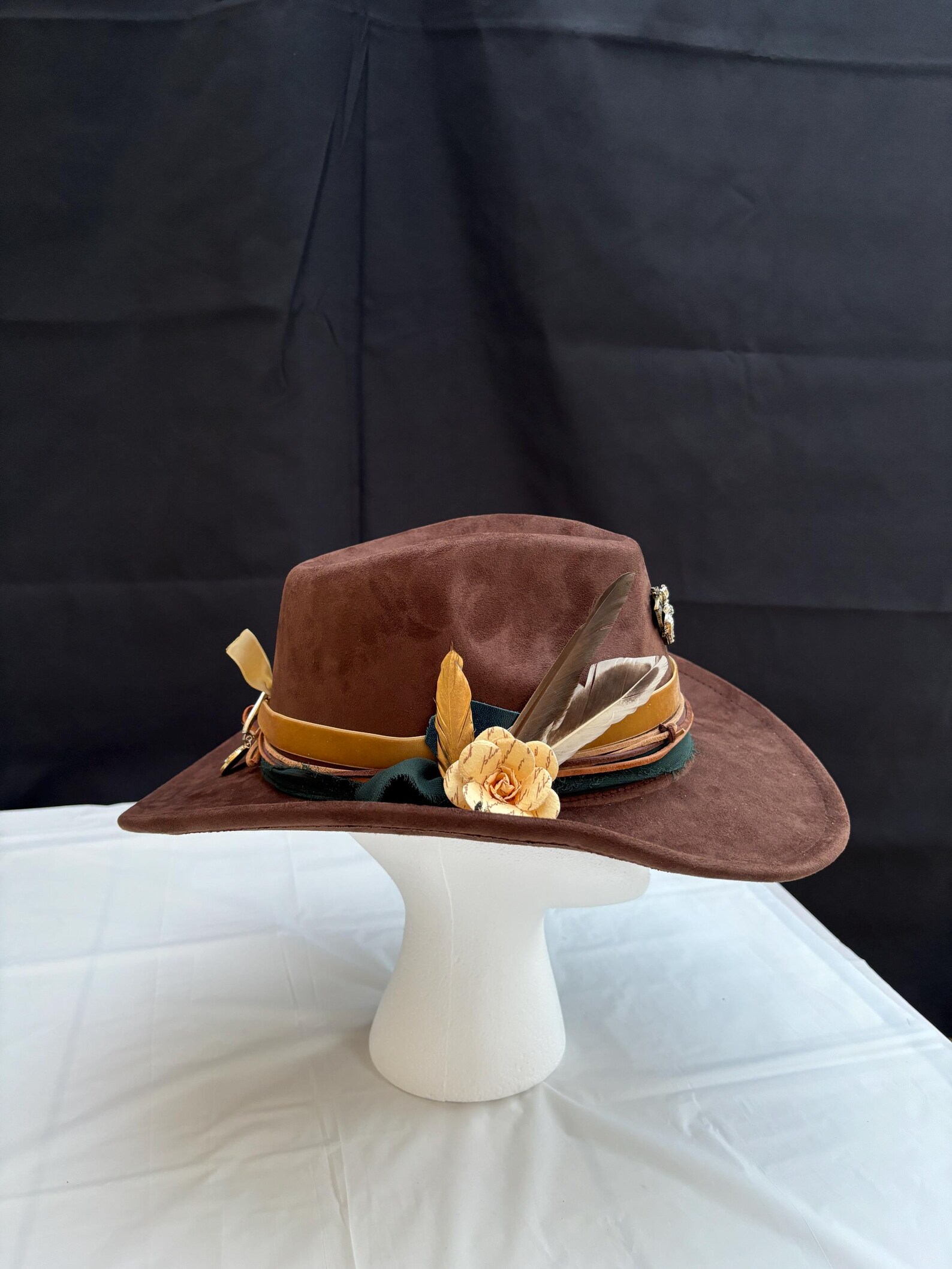Custom Vintage Aesthetic Western Cowboy Hat dark Brown - Etsy