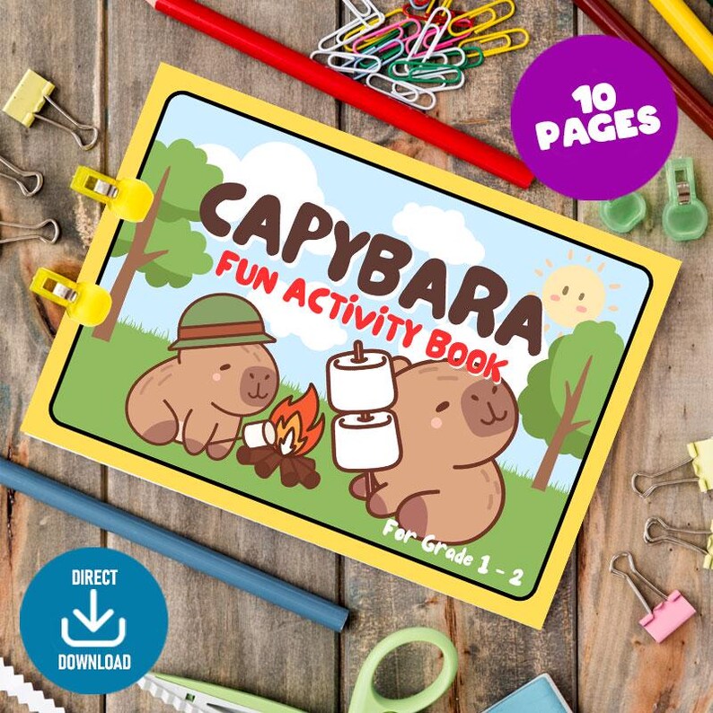 Capybara Activity Book for Kids. Busy Book for 1st & 2nd Grader ...