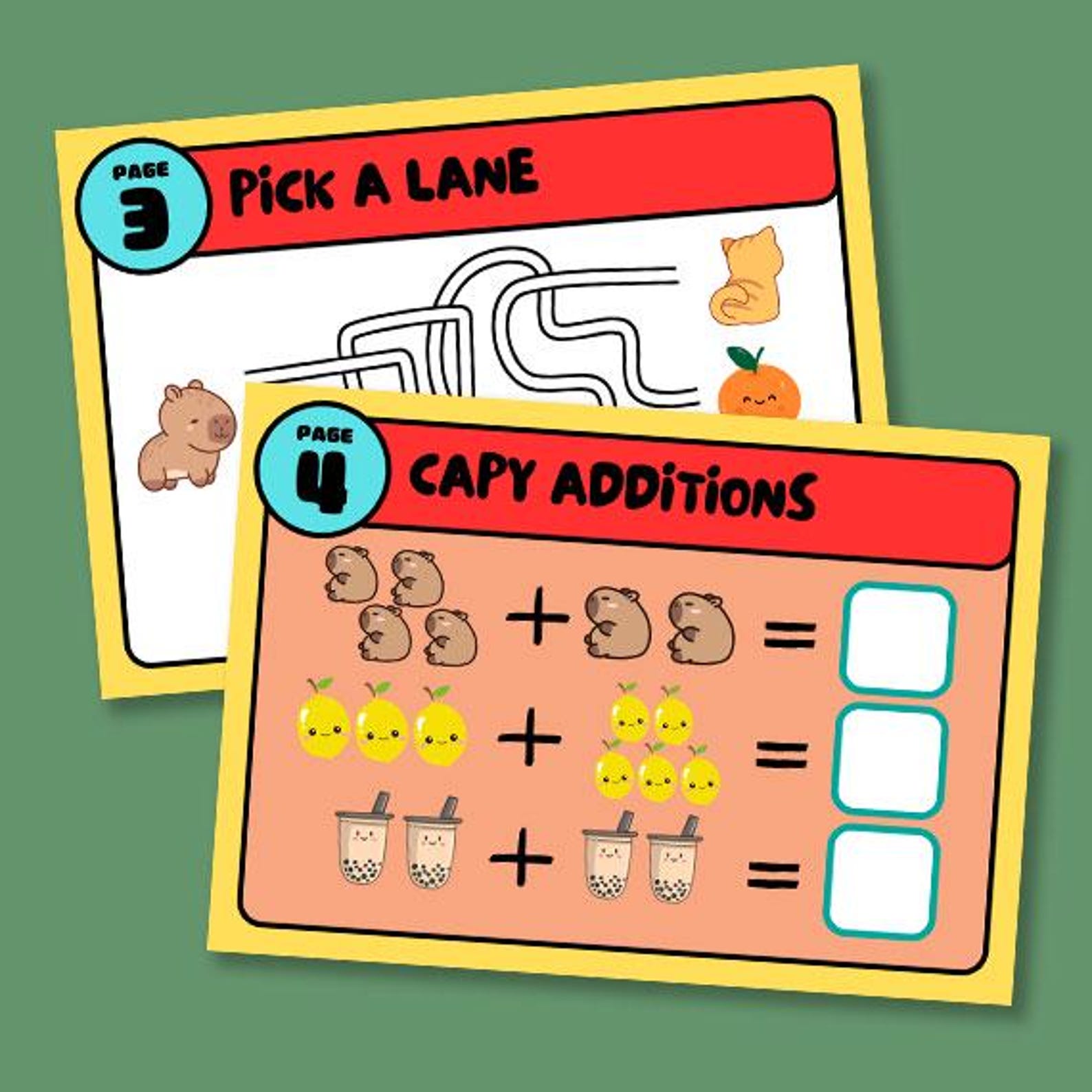 Capybara Activity Book for Kids. Busy Book for 1st & 2nd Grader ...