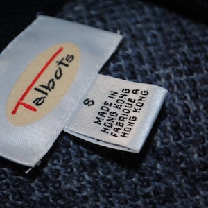 Winter Fashion Vintage 1990s, Dark Gray, Thick Wool, Plaid, Cardigan ...