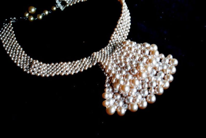 1960 Vintage , Old Hollywood, One -of- Kind Collar / Choker Necklace ...