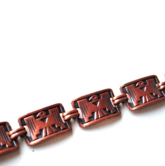 1970 vintage, Native American , copper, unisex bra… - Gem