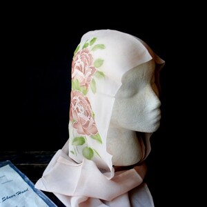 Wearable Art Vintage 1968, Beige Georgette, Rayon, Double Fabric, Hand ...