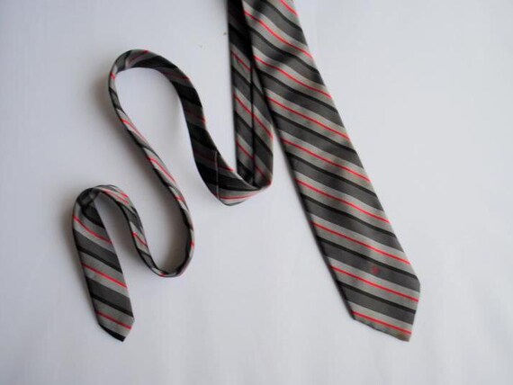 1980 vintage, textured polyester, classy necktie wit… - Gem