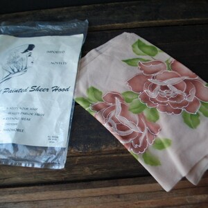 Wearable Art Vintage 1968, Beige Georgette, Rayon, Double Fabric, Hand ...