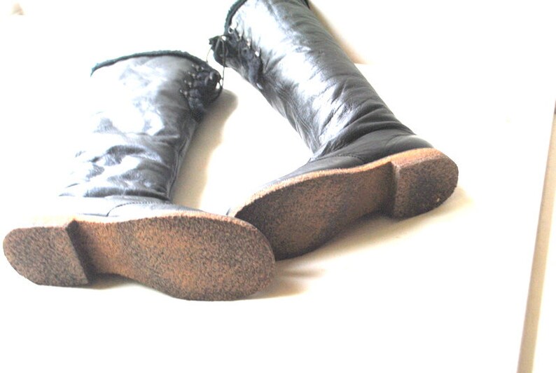 Classy Vintage 70s Black Buttery Soft Man Made Materials - Etsy