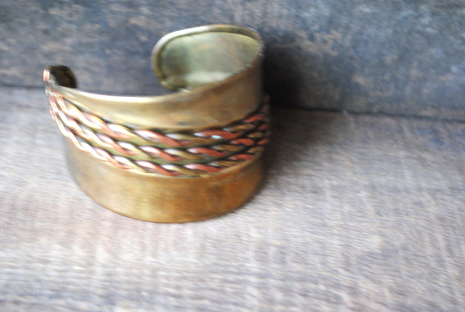 Brutalist Vintage 70s Bold Gold Tone Metal Asymmetric Cuff - Etsy