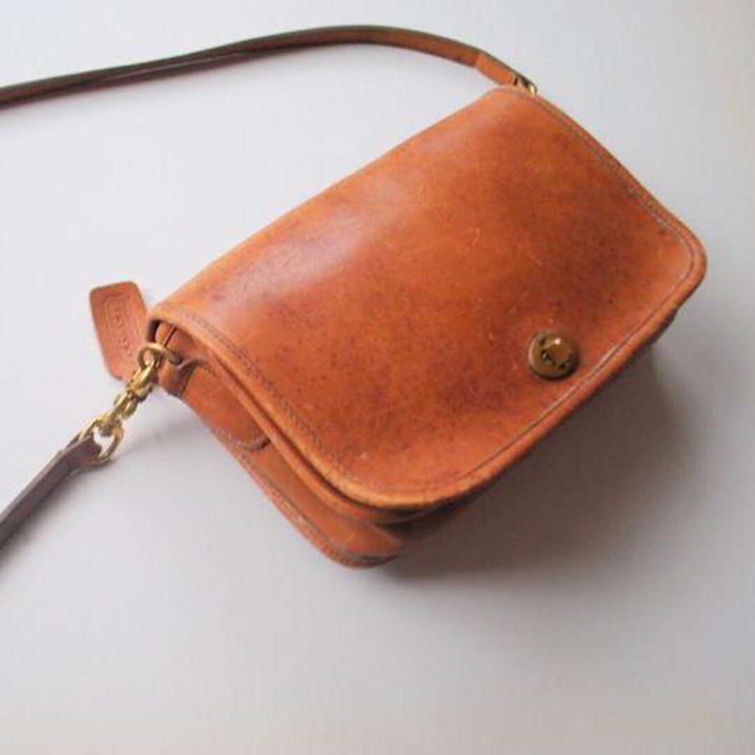 1970 Vintage, Camel Brown, Classy, Basic City Bag With Long Removable ...