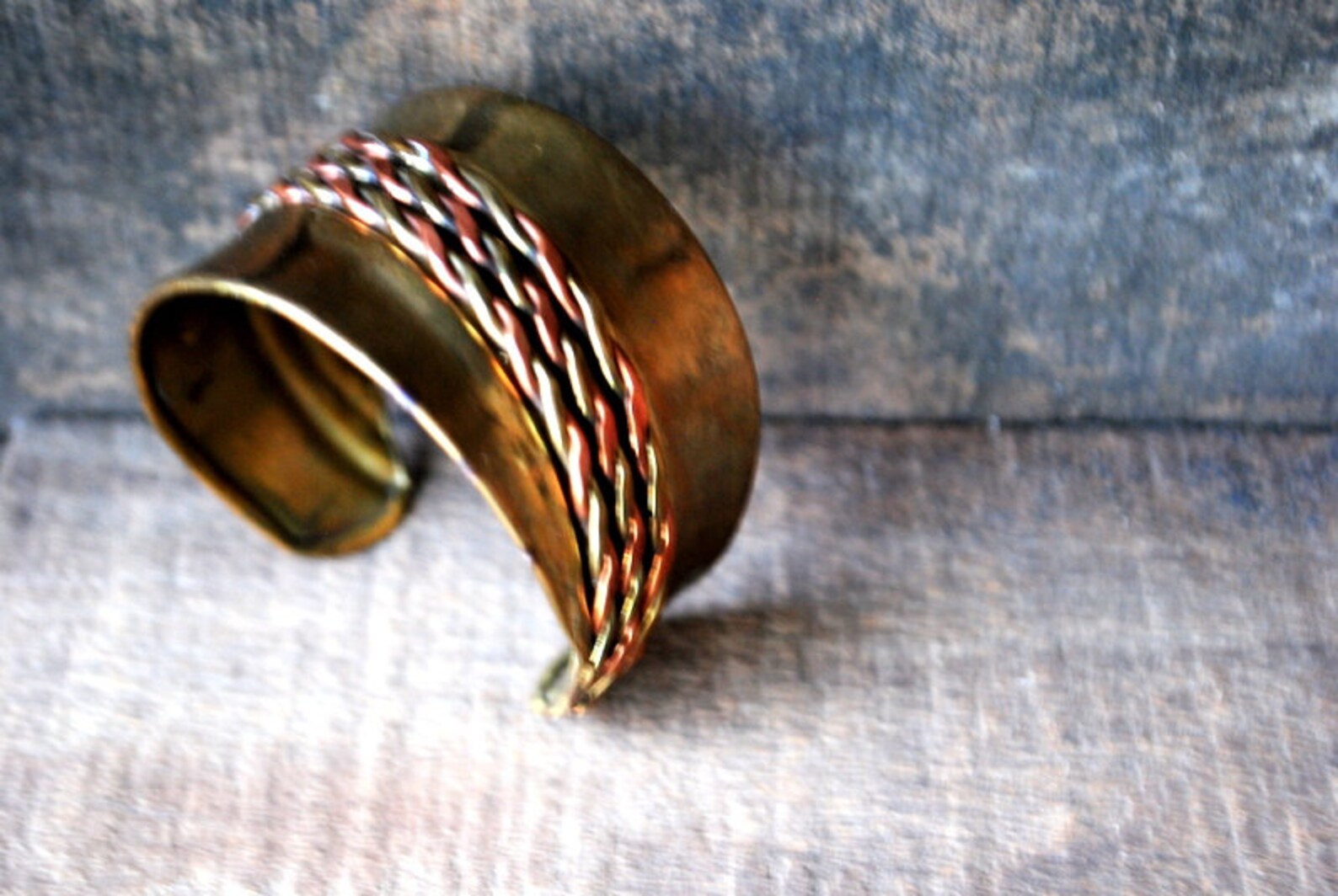 Brutalist Vintage 70s Bold Gold Tone Metal Asymmetric Cuff - Etsy