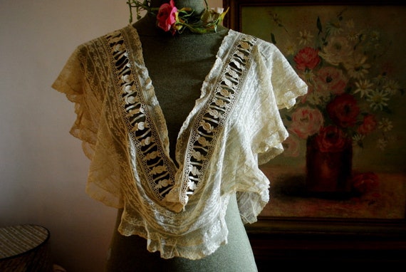1890 vintage , antique white cotton , combine doubl… - Gem