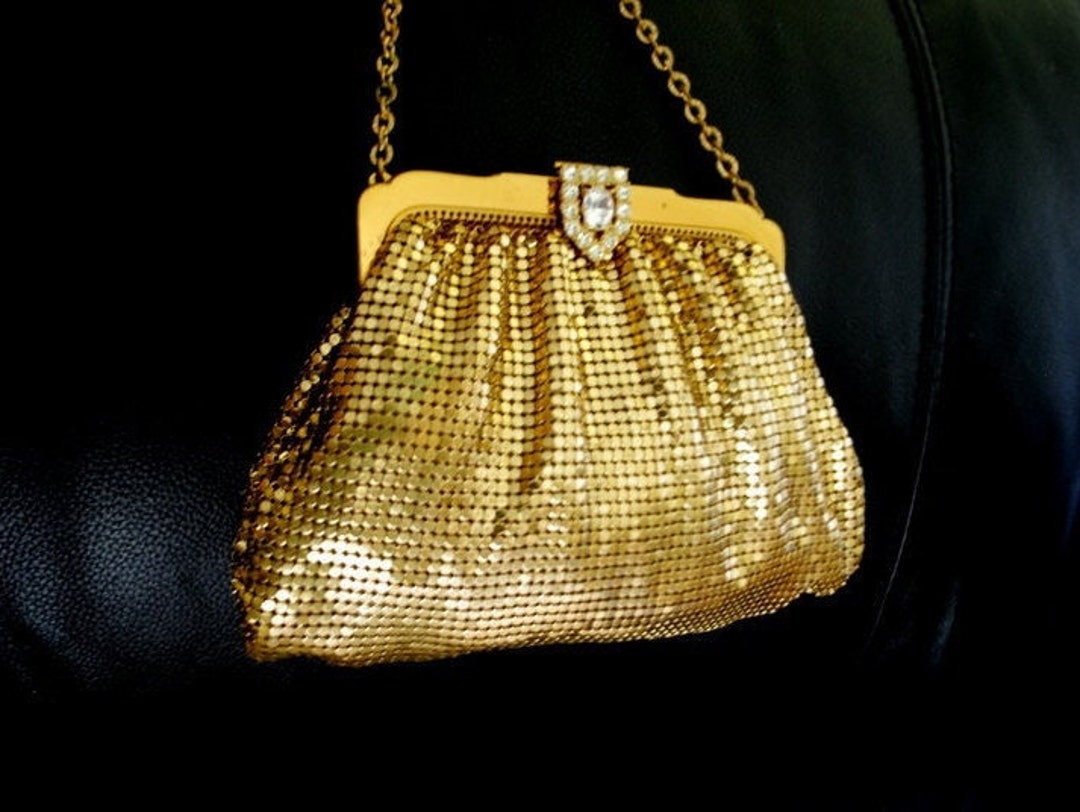 Gatsby Vintage 30s, Liquid Gold Mesh, Art Deco , Wedding , Evening ...