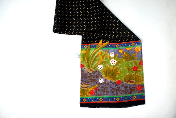 1990 vintage, luxurious , silk , long, double scarf … - Gem