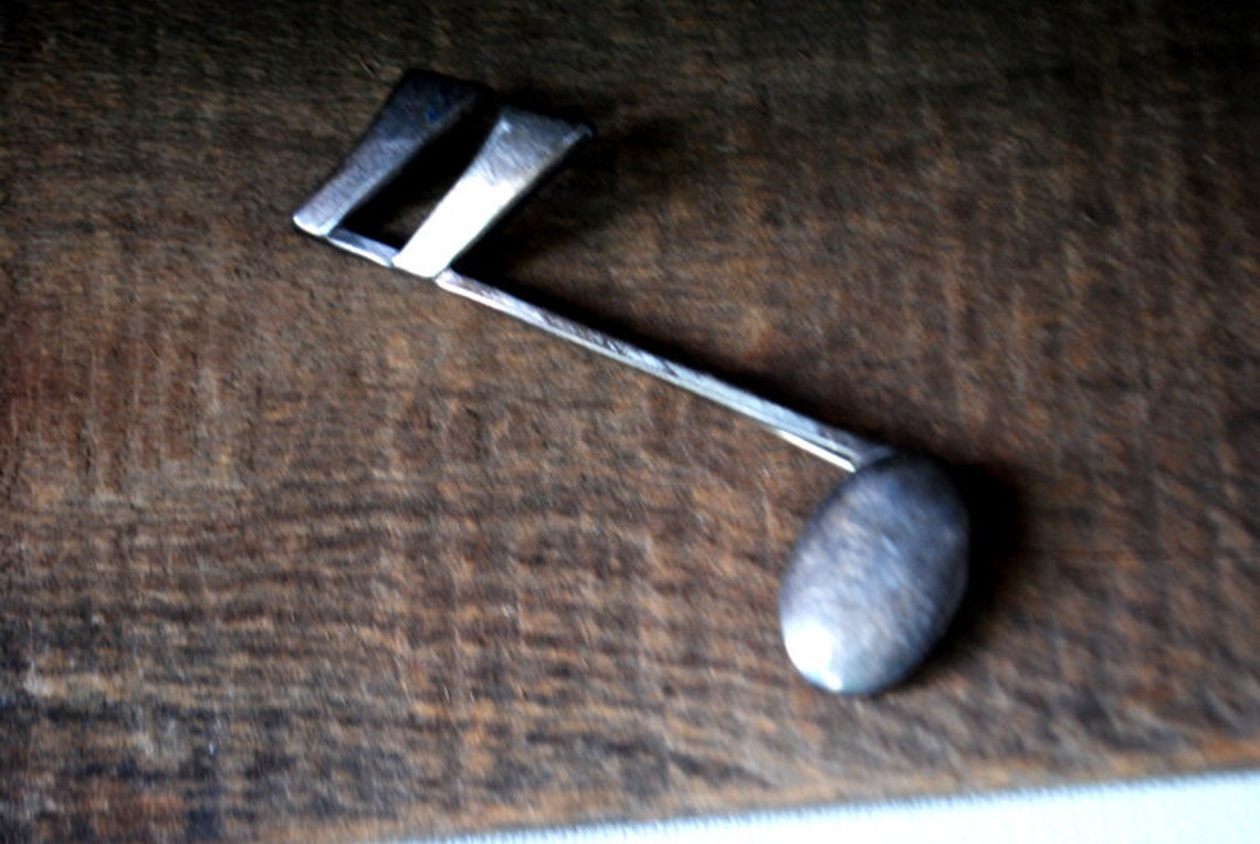 Mod Vintage 60s Sterling Silver Music Note Pin. Made by Lang. - Etsy
