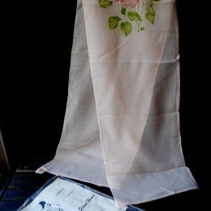 Wearable Art Vintage 1968, Beige Georgette, Rayon, Double Fabric, Hand ...