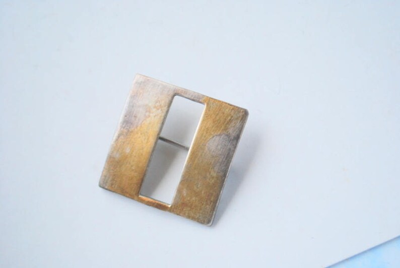 Mod Vintage 60s Sterling Silver Square Shape With a - Etsy