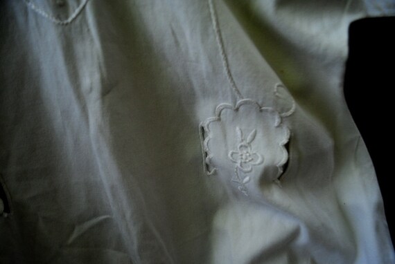 Authentic edwardian vintage 1890s , white thick cott… - Gem
