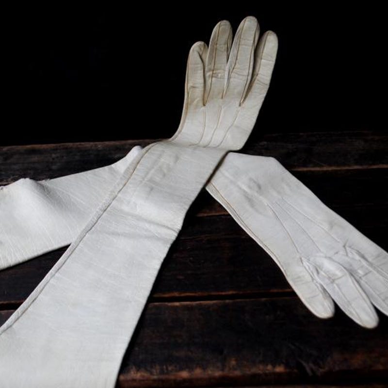 White Opera Gloves - Etsy