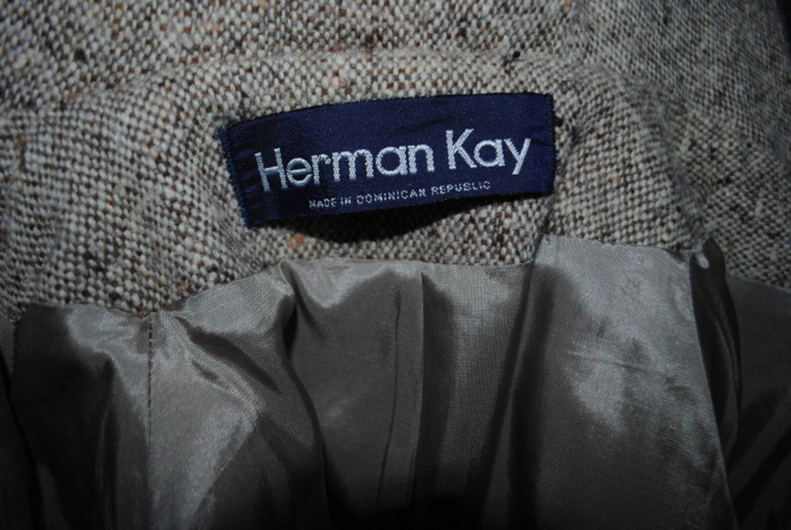 Stylish Vintage 80s, Beige Brown Combine Tweed , Wool Blend , Double ...