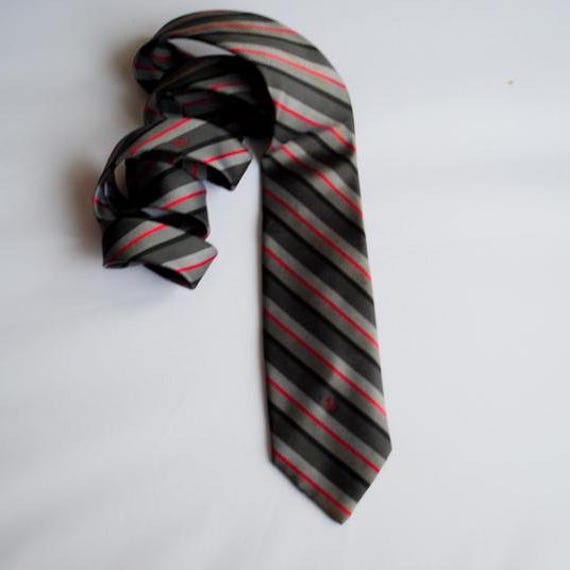 1980 vintage, textured polyester, classy necktie wit… - Gem