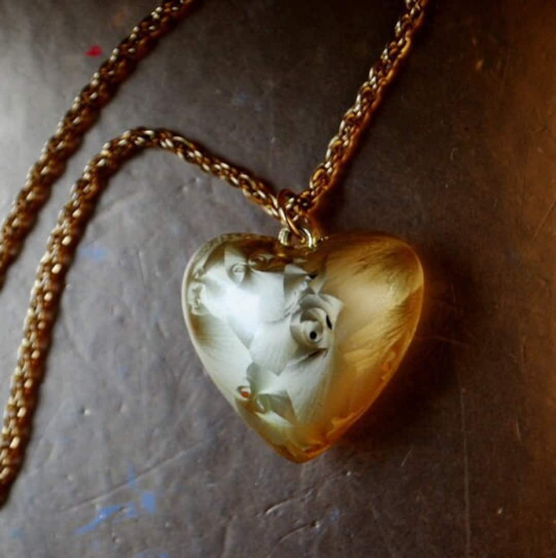 Mod Vintage 1960, Gold Tone Metal Necklace With Unique Design, Puffy ...