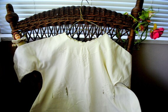 Authentic edwardian vintage 1890s , white thick cott… - Gem