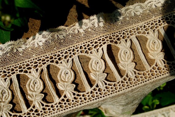 1890 vintage , antique white cotton , combine doubl… - Gem