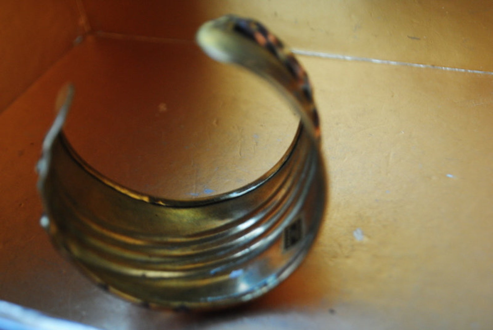 Brutalist Vintage 70s Bold Gold Tone Metal Asymmetric Cuff - Etsy