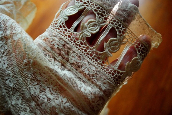 1890 vintage , antique white cotton , combine doubl… - Gem