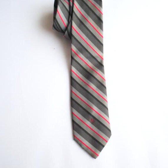 1980 vintage, textured polyester, classy necktie wit… - Gem