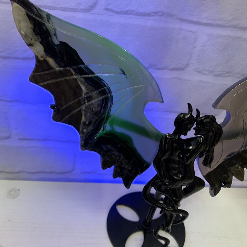 Volcano Agate Angel & Demon Statue – Gothic Lovers Sculpture - Etsy