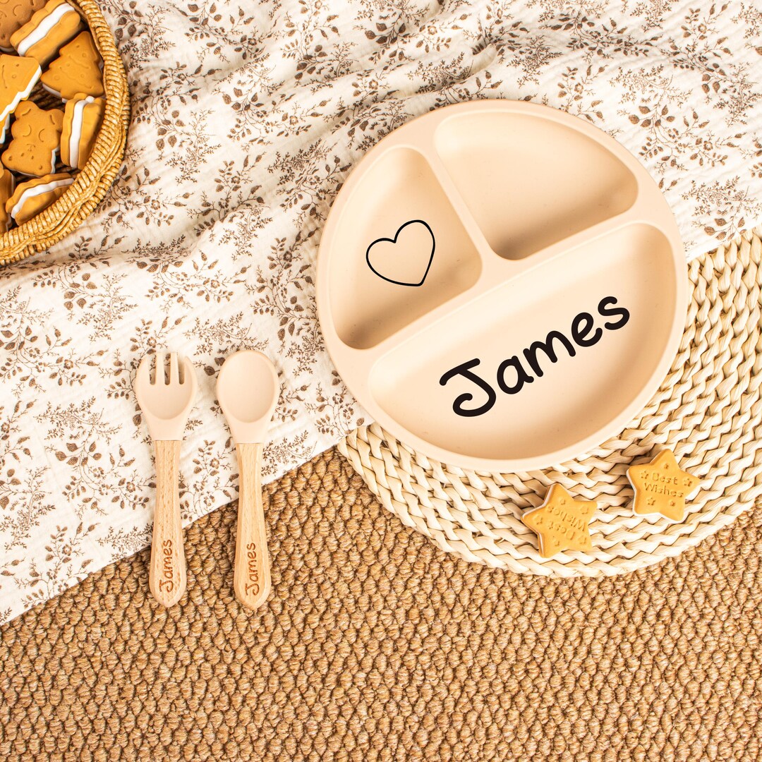 Personalized Engraved Baby Plate,cartoon Weaning Set for Toddler ...
