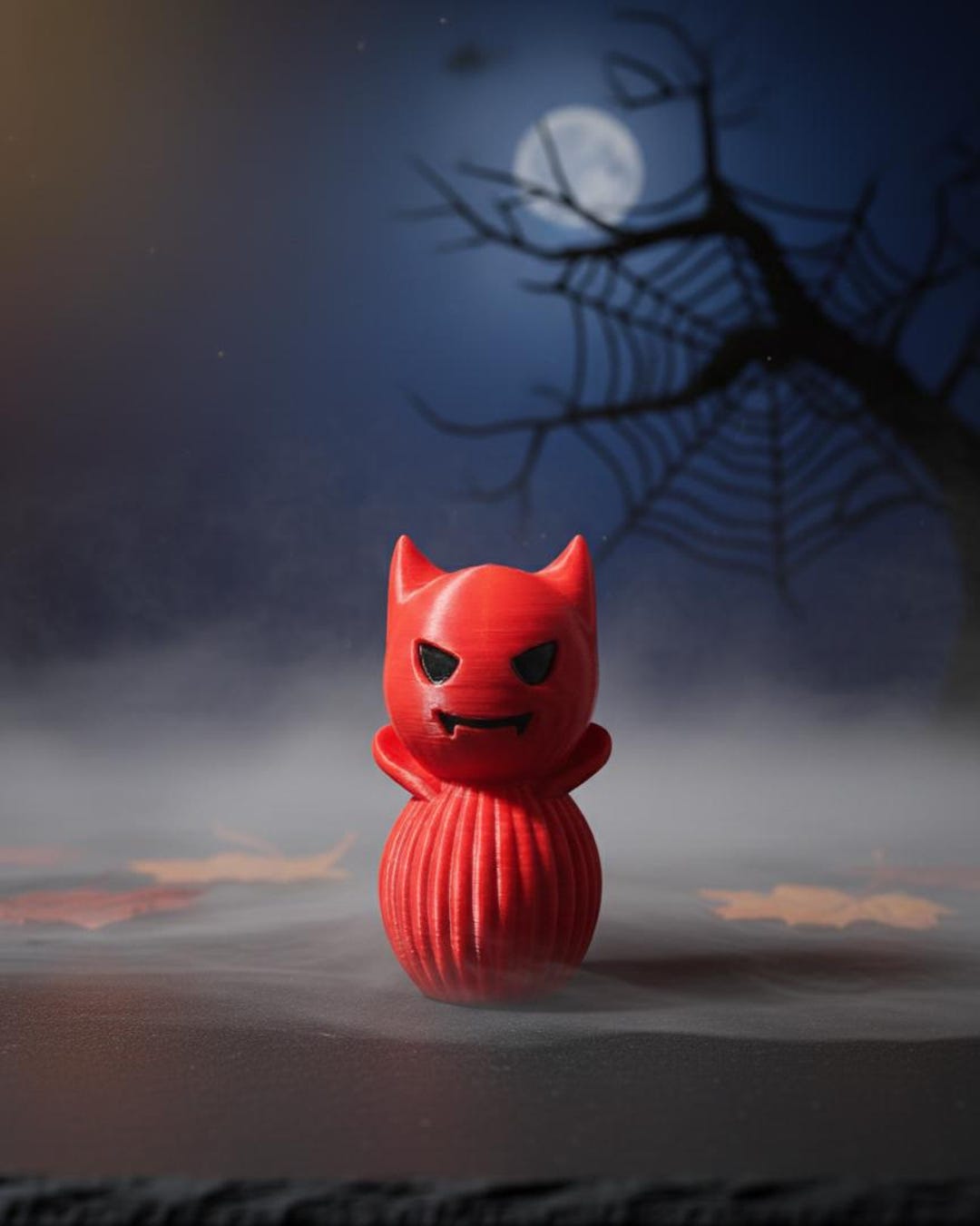 Halloween Devil Figurine | Spooky Cute Demon Decor | 3D Printed Gothic ...