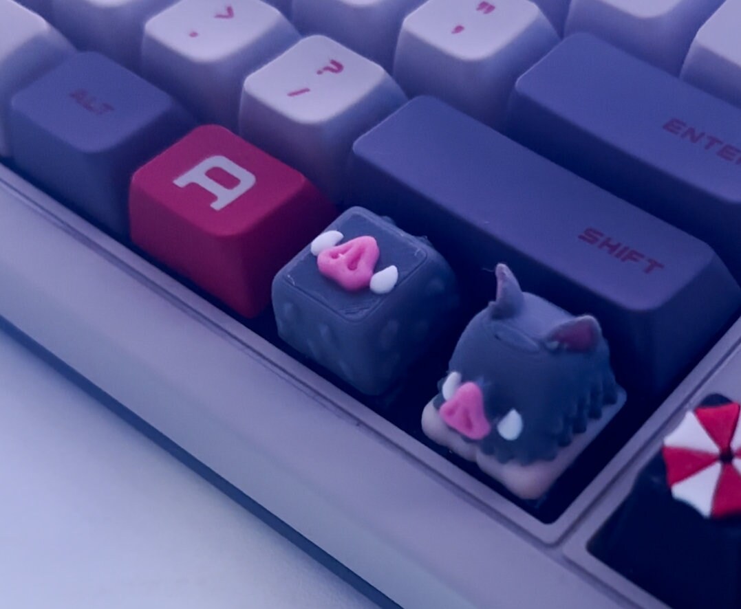 Set of 2 Inosuke Keycaps - Mechanical Keyboard - Cherry MX - Etsy