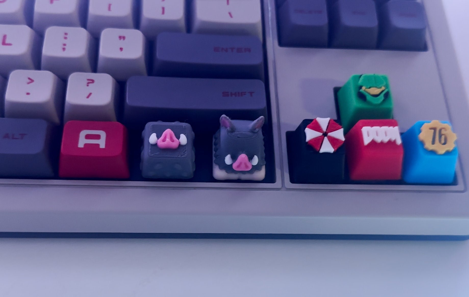 Set of 2 Inosuke Keycaps - Mechanical Keyboard - Cherry MX - Etsy