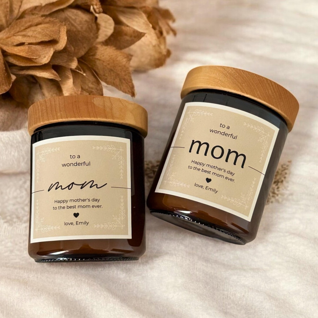 Personalized Mother's Day Candle - Custom Soy Candle Gift for Mom ...