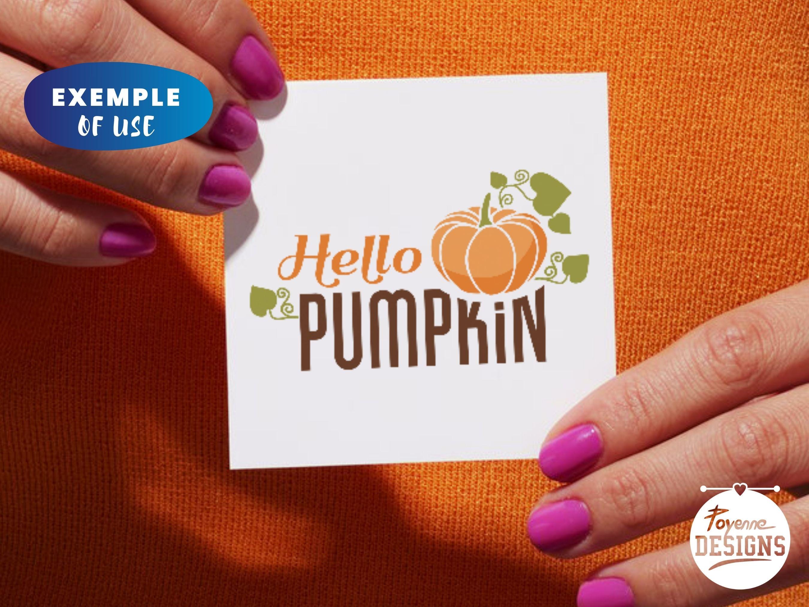 Hello Pumpkin Svg | Pumpkin Png | Halloween Clipart | Hello Pumpkin ...
