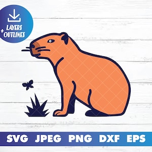 Capybara SVG File | Capybara Clipart | Capybara Digital Download ...