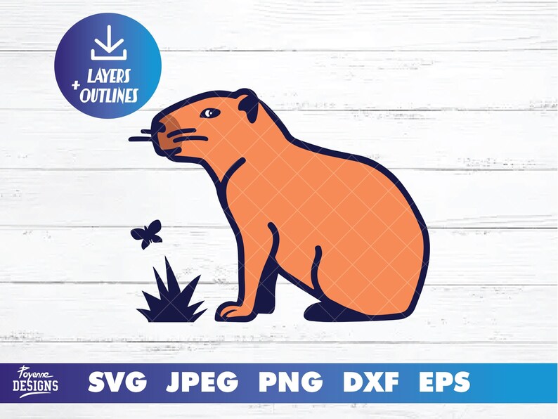 Capybara SVG File | Capybara Clipart | Capybara Digital Download ...