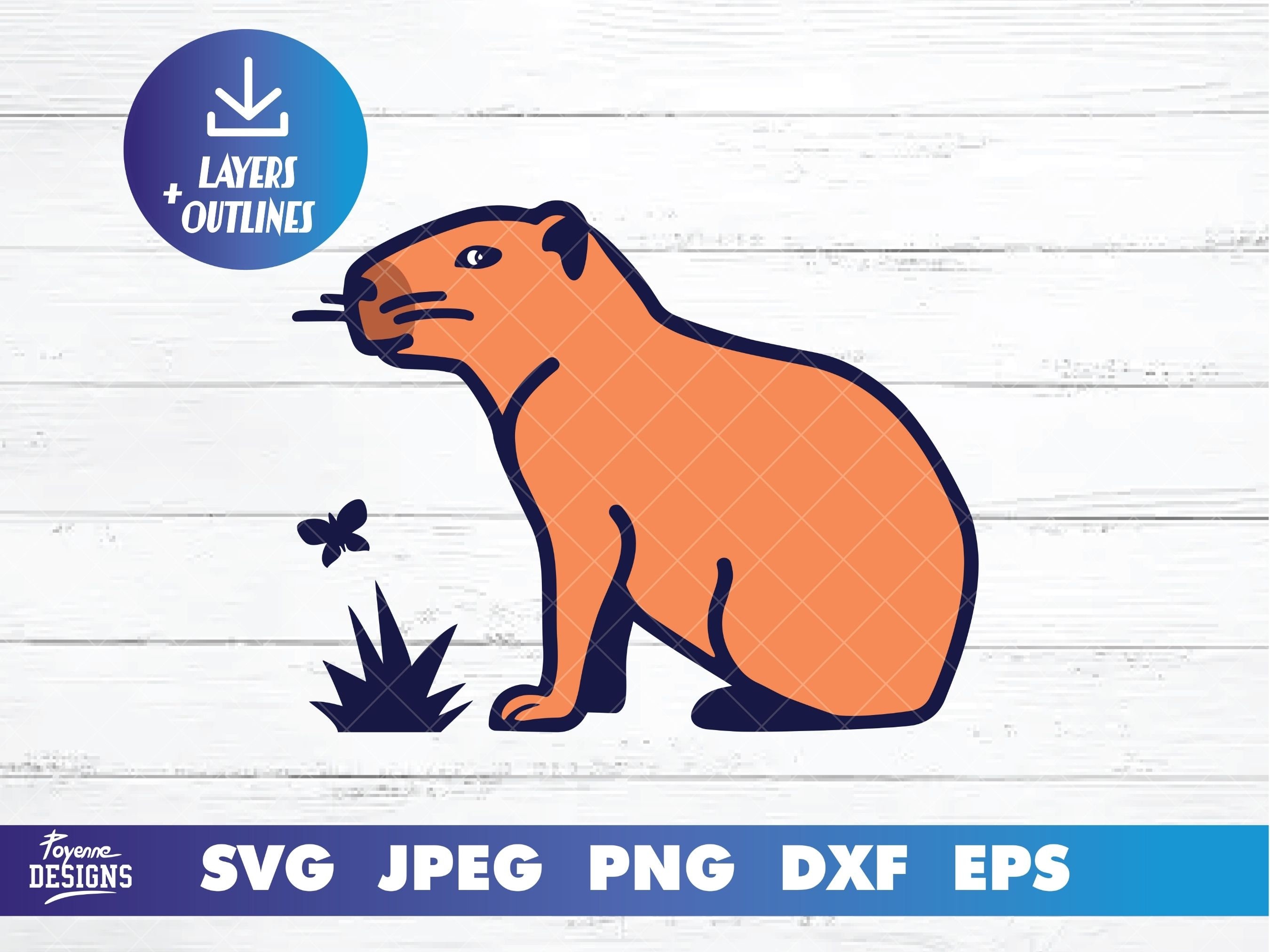 Capybara SVG File | Capybara Clipart | Capybara Digital Download ...