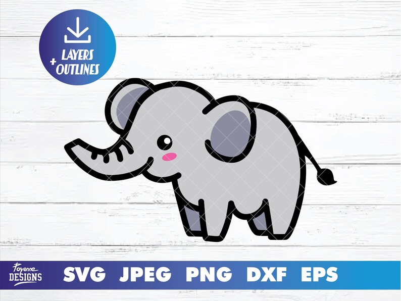 Elephant SVG | Baby Elephant Svg | Layered Svg | Cricut Projects ...