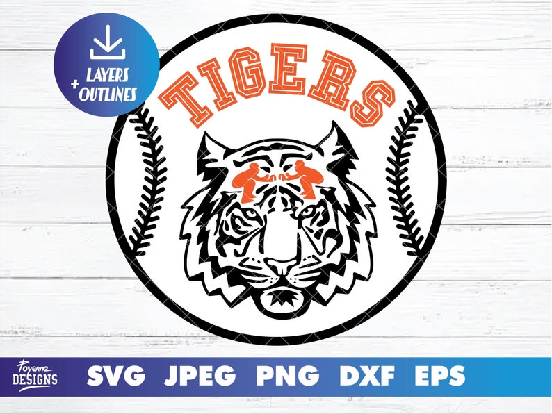 Tigers Mascot SVG | Tigers Baseball SVG | Tiger Shirt Design - Etsy