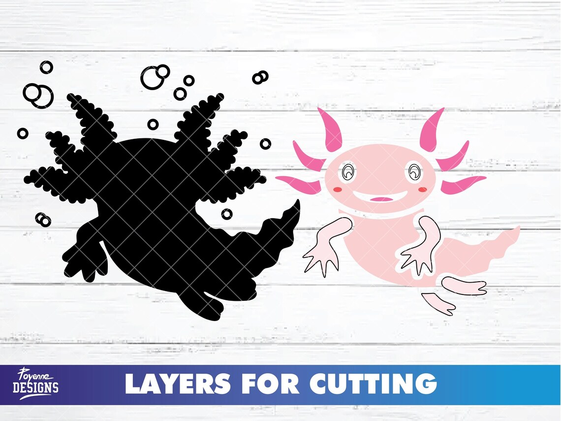 Axolotl SVG and Cricut Cut Files, for Shirt and Craft Project - Etsy