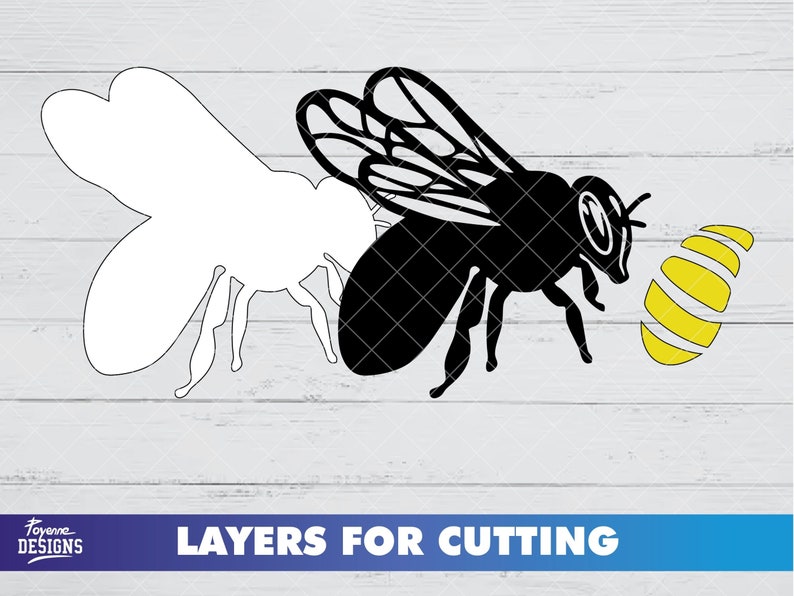 Bee SVG | Clipart Bee | Layered and Outline for Cricut and Silhouette ...