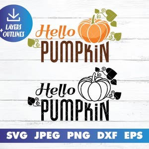 Hello Pumpkin Svg | Pumpkin Png | Halloween Clipart | Hello Pumpkin ...