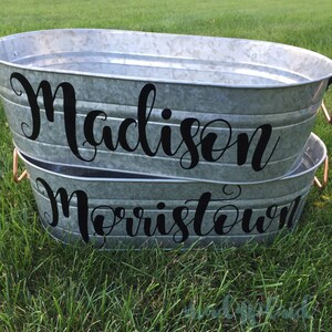 Custom Party Tub / Custom Beverage Tub / Custom Galvanized Tub - Etsy