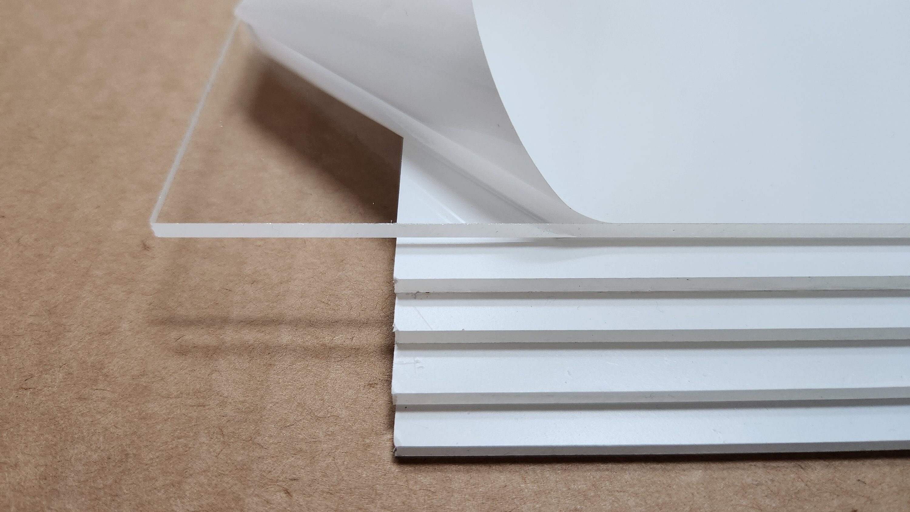 5 Pack 8" X 10" Acrylic Sheets Clear Film Masked 1/8" Thickness - Etsy