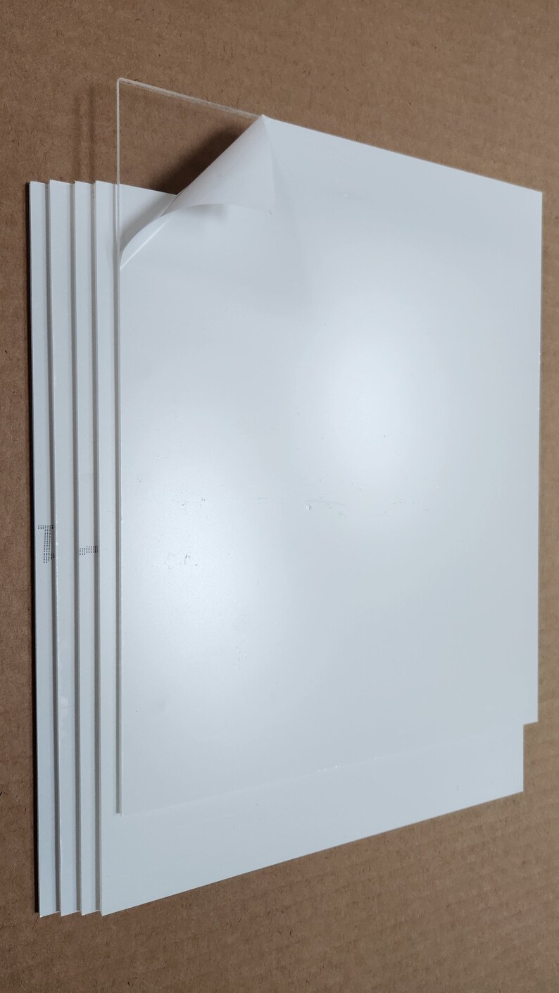 5 Pack 8 X 10 Acrylic Sheets Clear Film Masked 1/8 Thickness - Etsy