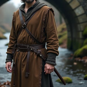 Warrior Medieval Rustic Men Tunic | Old School Renaissance Overcoat ...