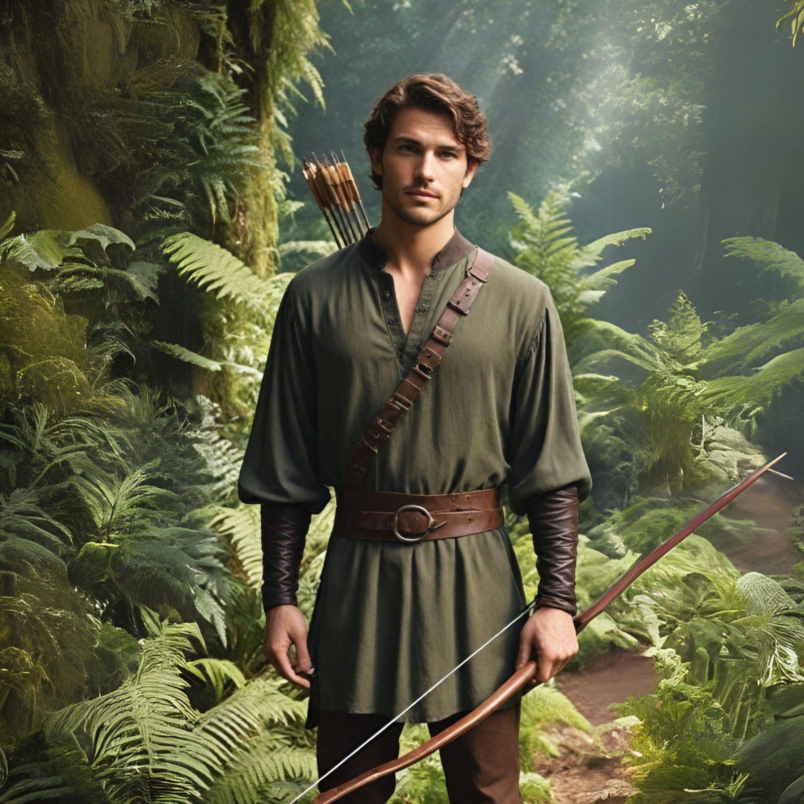 Men's Renaissance Nordic Archer Costume | Viking Warrior Men Linen ...